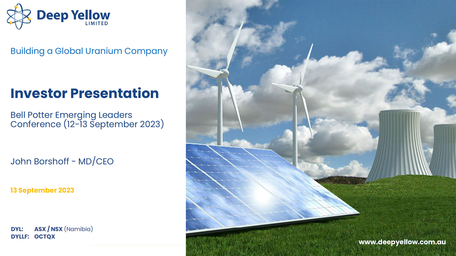 Deep Yellow Limited – Becoming a tier-one, low-cost uranium producer